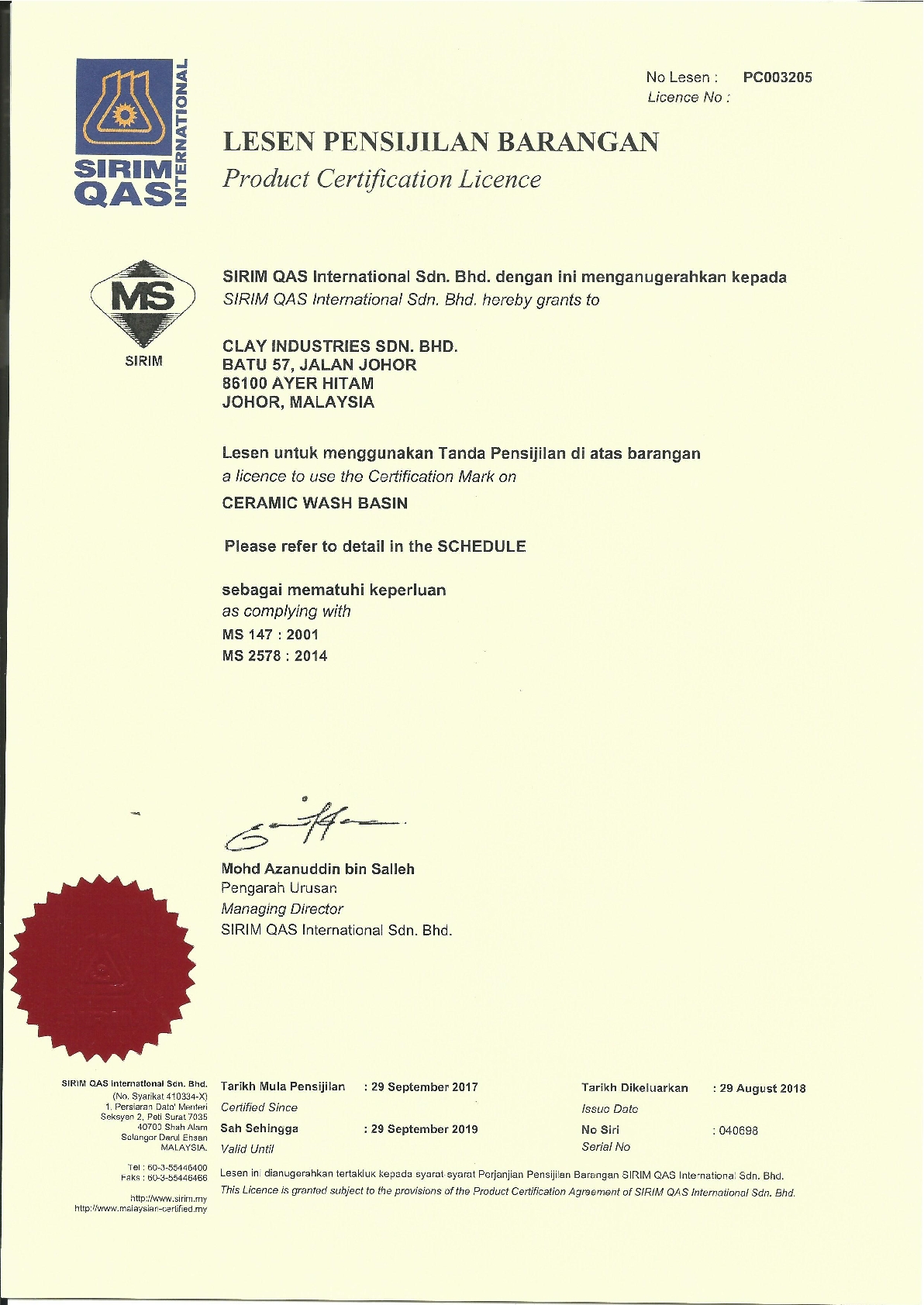 Certifications | Milestones & Acheivements | Claytan Group